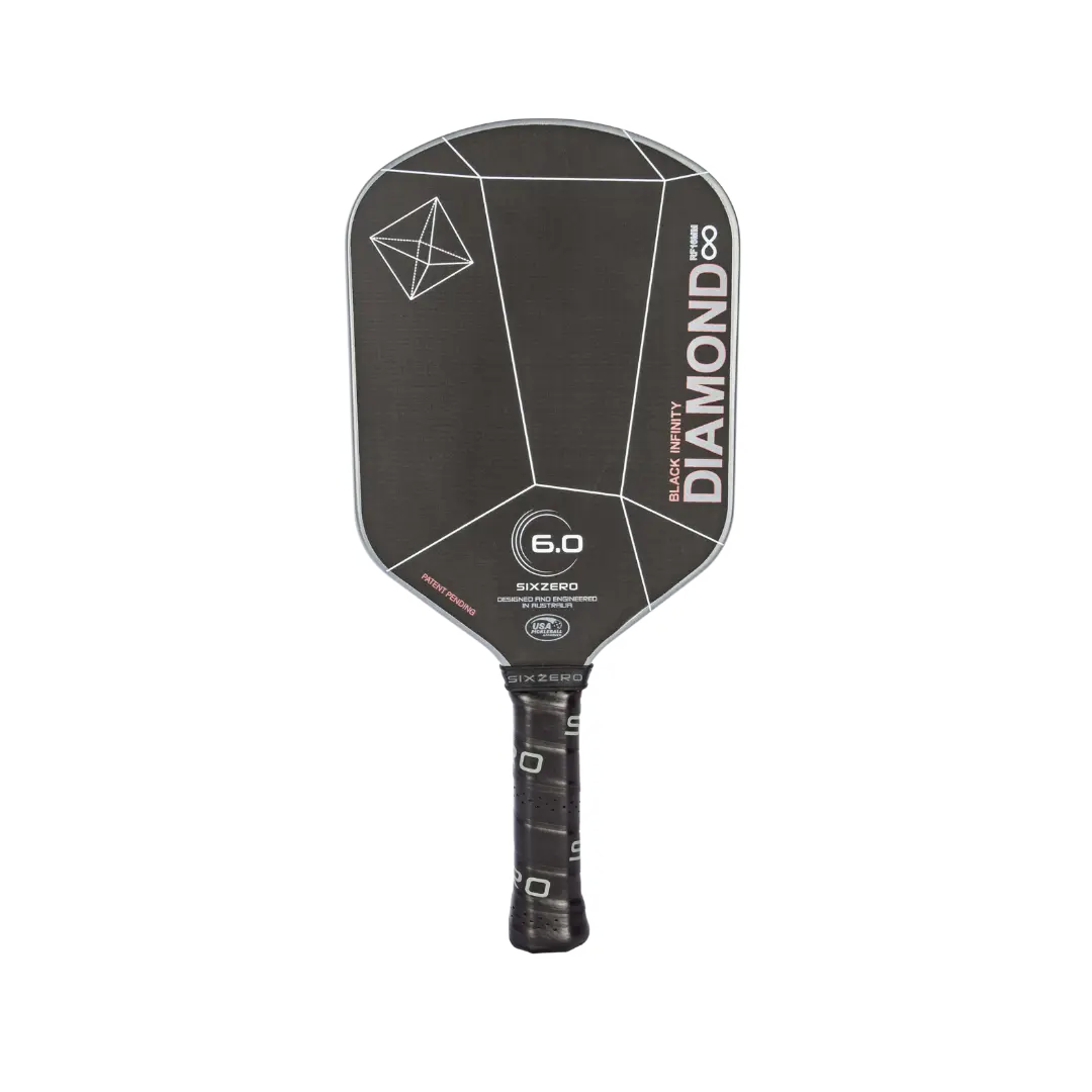 Six Zero Black Diamond Power Infinity Edgeless Paddle Pickleball Paddle ...